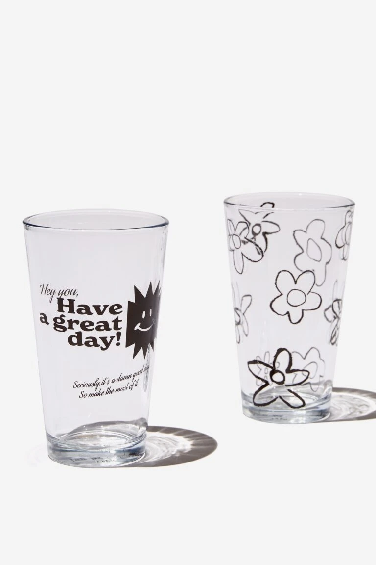 Explore Typo Kitchen + Bar Glass Tumbler Set Of 2 Deals - Big Savings ...